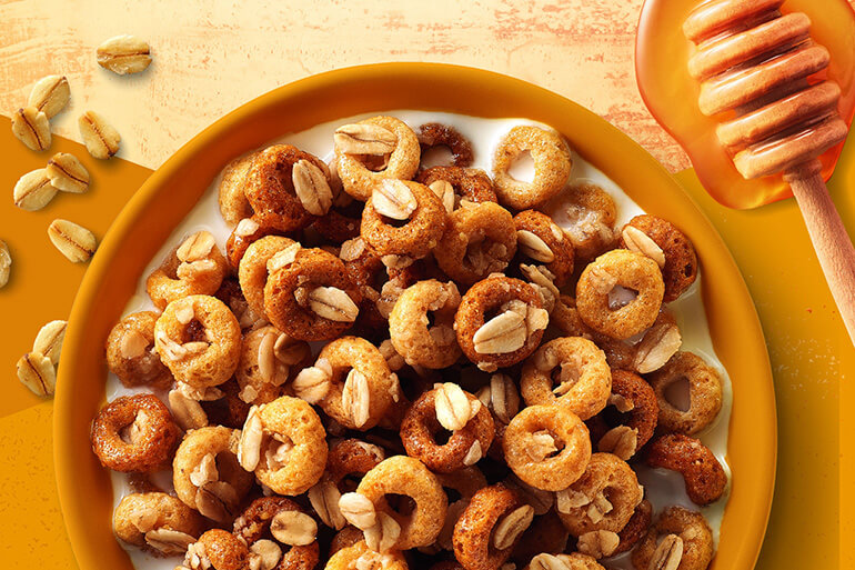 Logotipo De Cheerios De Nueces Y Miel Cheerios Miel Y Nuez: Sabor